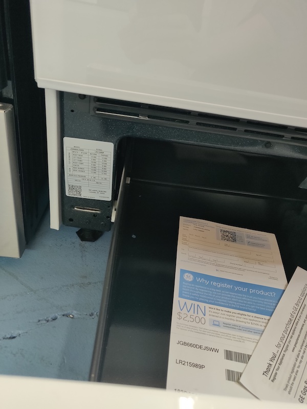 How to Find a Stove's Serial Number/Model Tag – Bellingham Electric